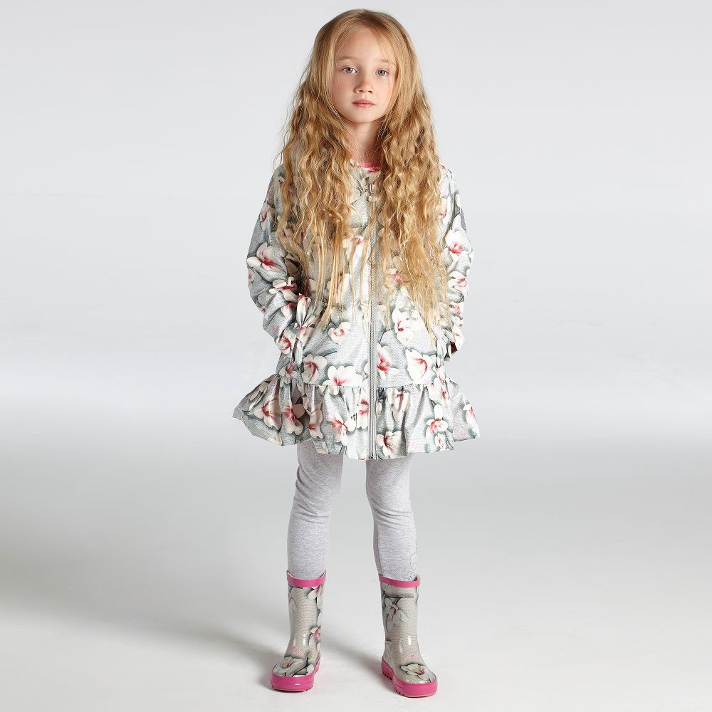 A Dee - Girls Grey & Pink Rain Boots | Childrensalon Outlet