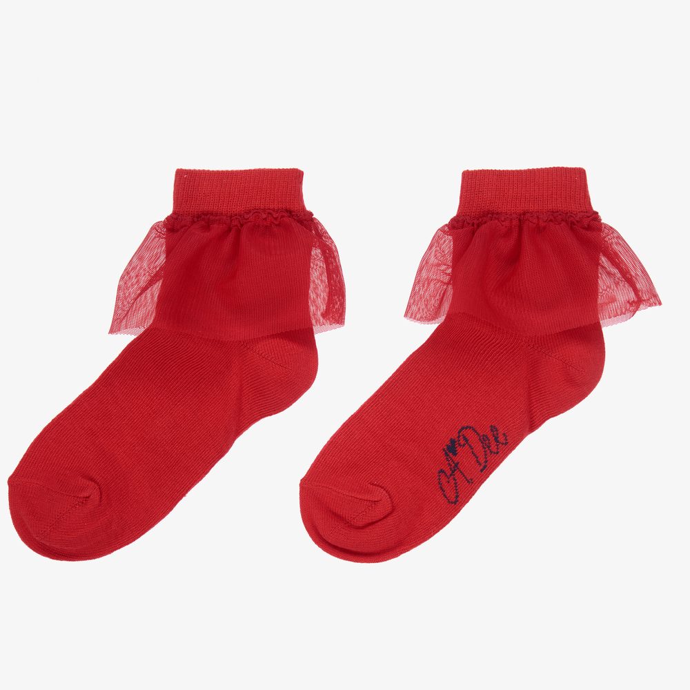 A Dee Girls Red Cotton Socks