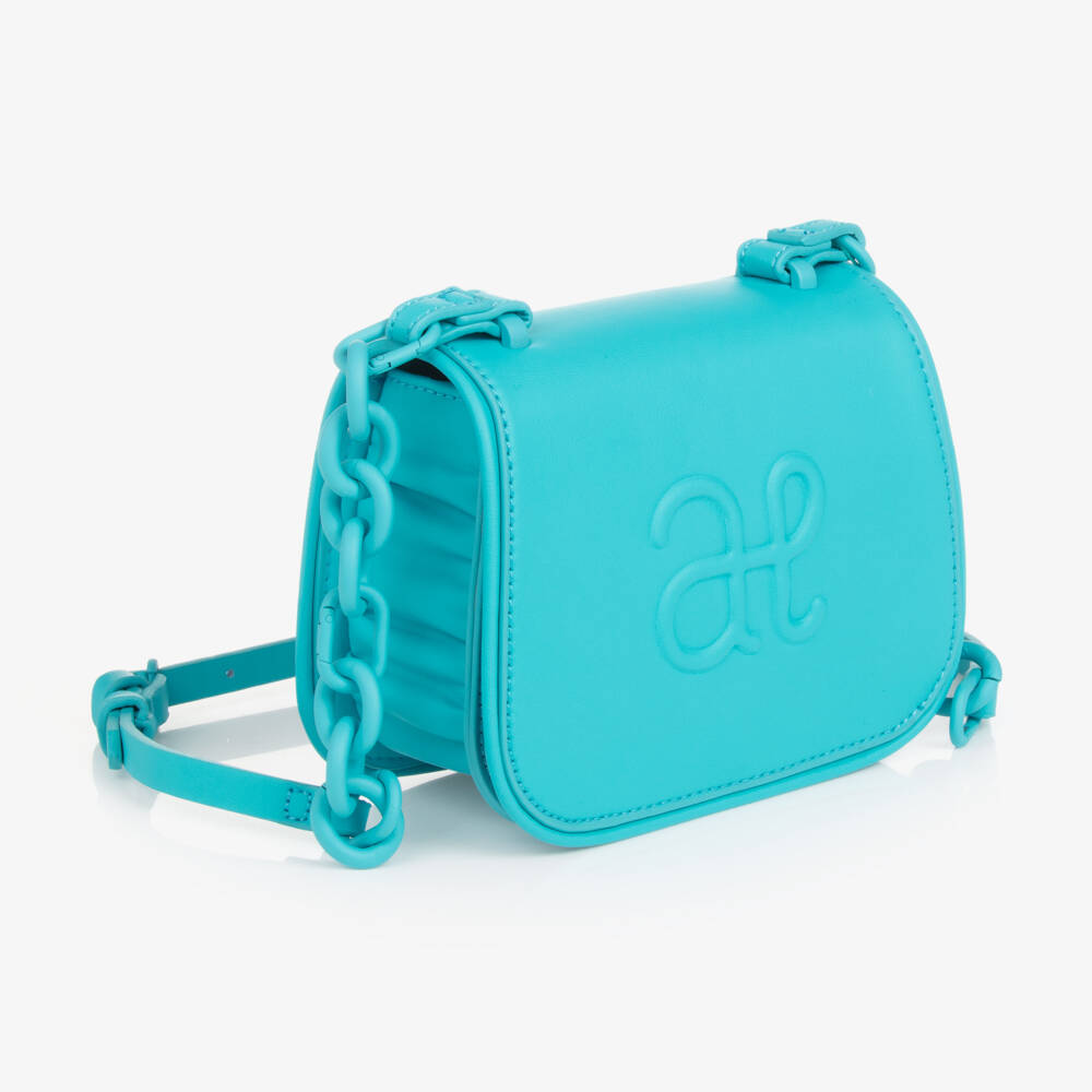 Abel & Lula - Girls Blue Monogram Shoulder Bag (18cm) | Childrensalon ...