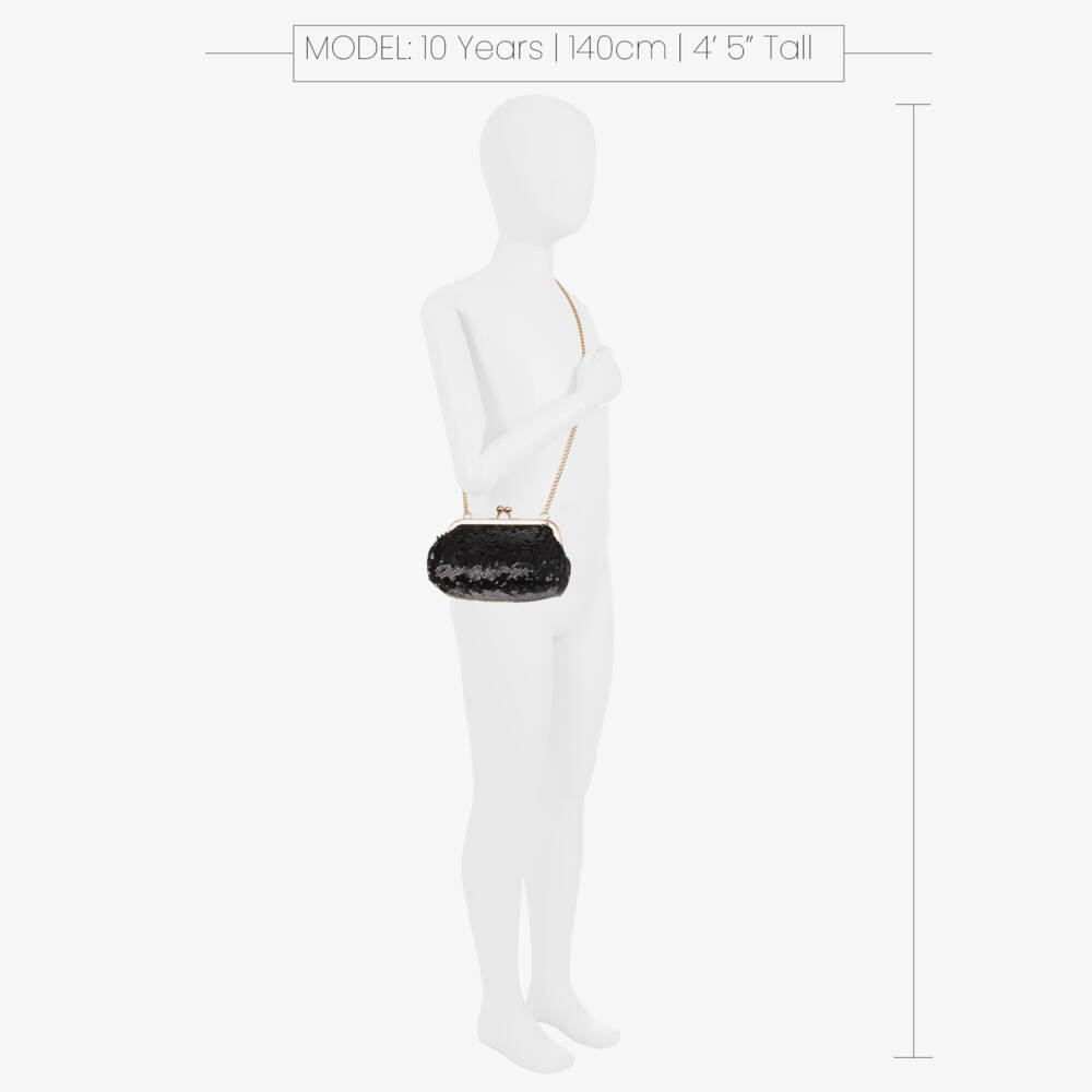 Abel & Lula - Girls Sequin Purse in Black | Childrensalon Outlet