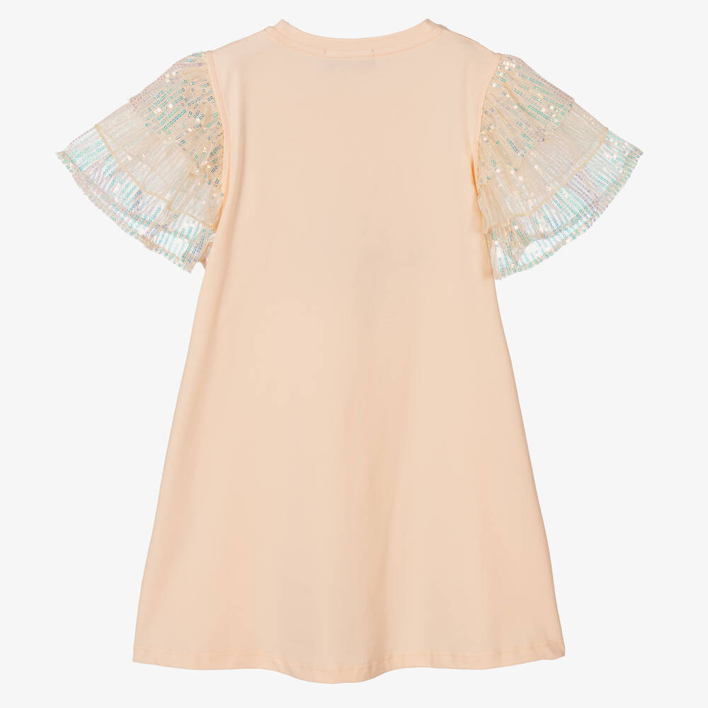 AIGNER - Robe rose en coton à sequins fille | Childrensalon Outlet