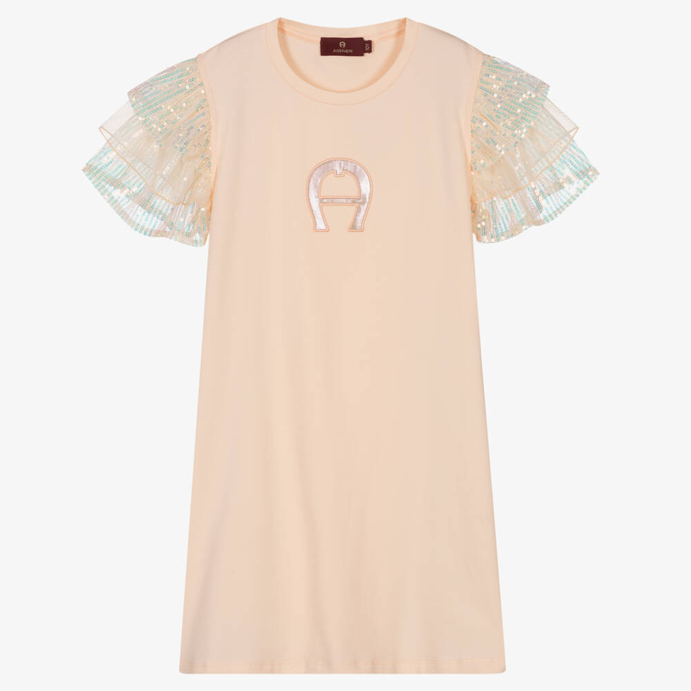 AIGNER - Robe rose à sequins ado fille | Childrensalon Outlet