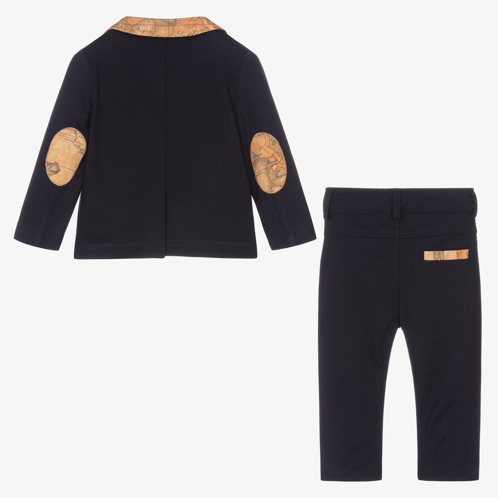 Alviero Martini - Baby Boys Blue Geo Map Suit | Childrensalon Outlet