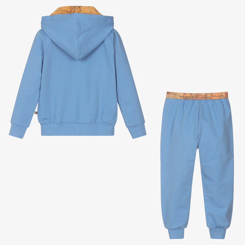 Alviero Martini - Boys Blue Geo Map Tracksuit | Childrensalon Outlet
