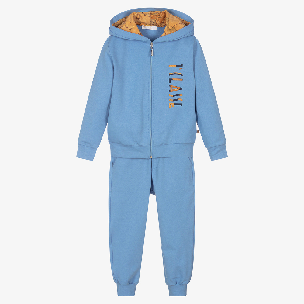 Alviero Martini - Boys Blue Geo Map Tracksuit | Childrensalon Outlet