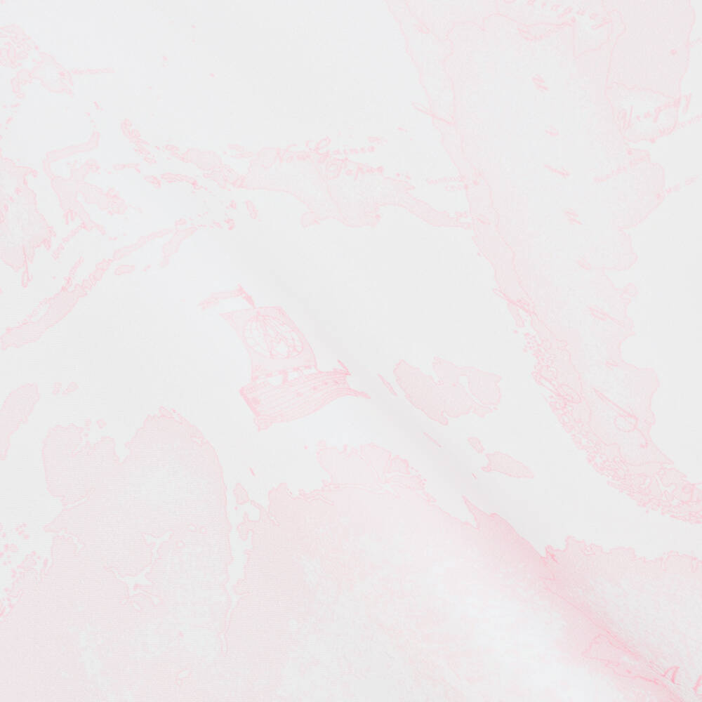 Alviero Martini - فستان أورغانزا لون أبيض وزهري | Childrensalon Outlet