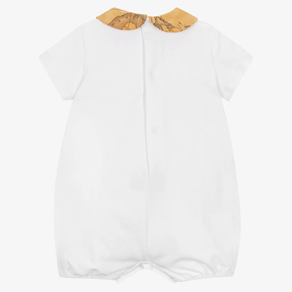 Alviero Martini - White Cotton Geo Map Shortie | Childrensalon Outlet