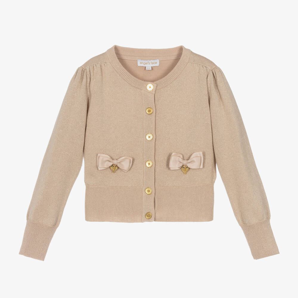 Angel's Face - Girls Metallic Cotton Knit Cardigan | Childrensalon Outlet
