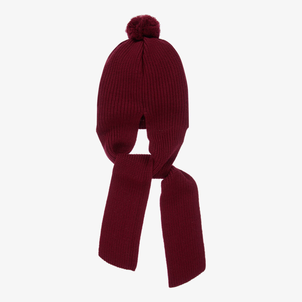 Artesanía Granlei - Red Hat & Attached Scarf | Childrensalon Outlet
