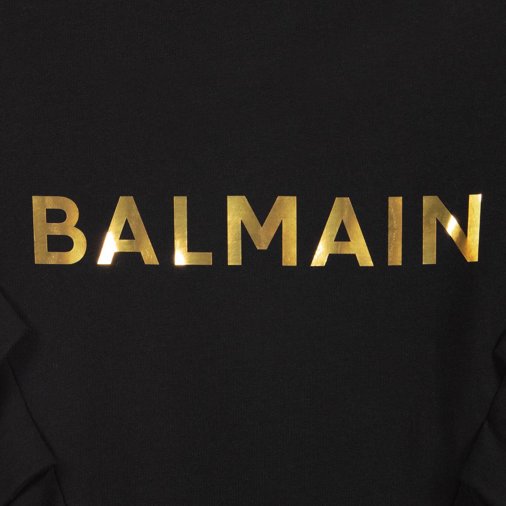 Balmain Logo Balmain X Beyonce Black Cotton Logo T Shirt S Balmain