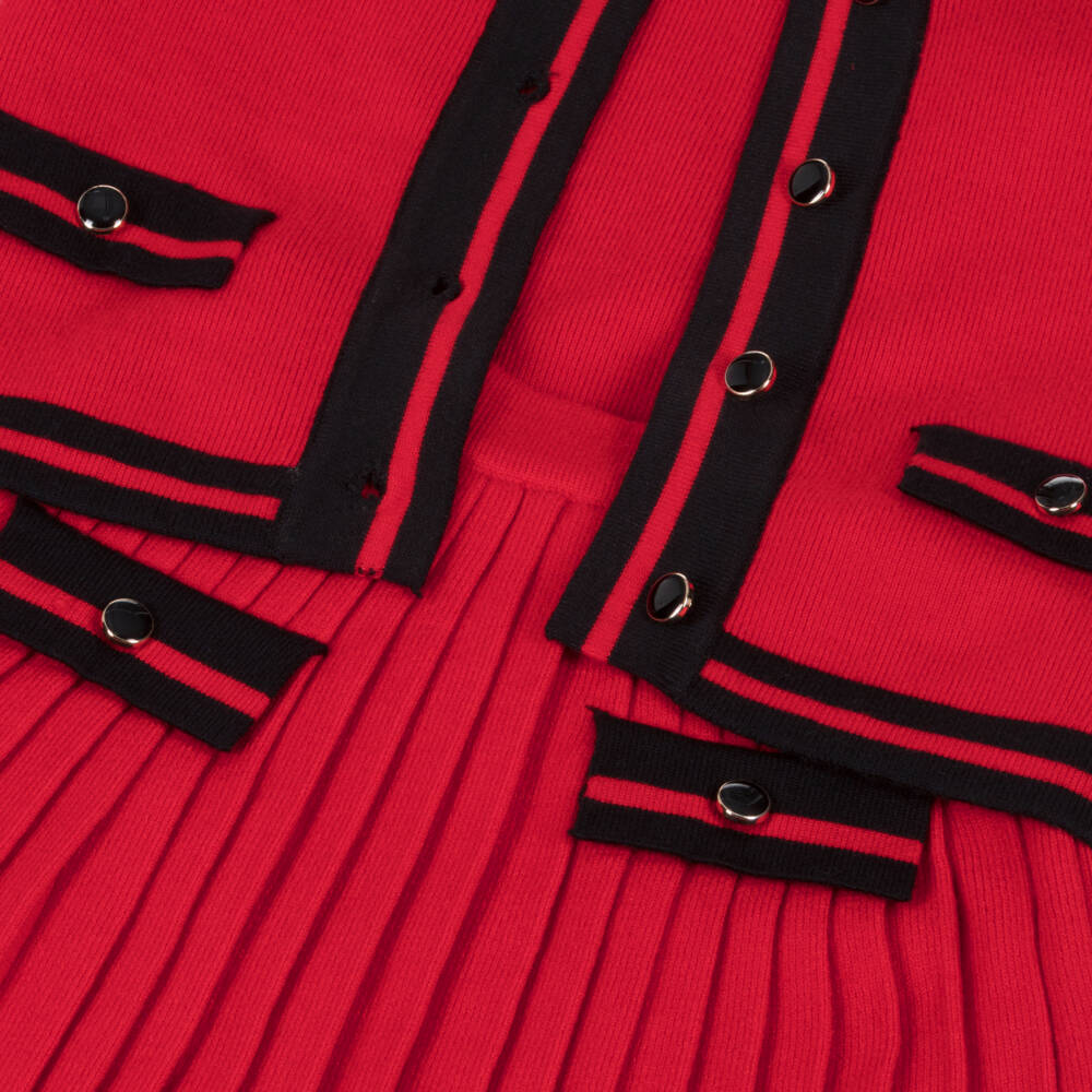 Beau KiD - Girls Scarlet Knit Cardigan and Skirt | Childrensalon Outlet