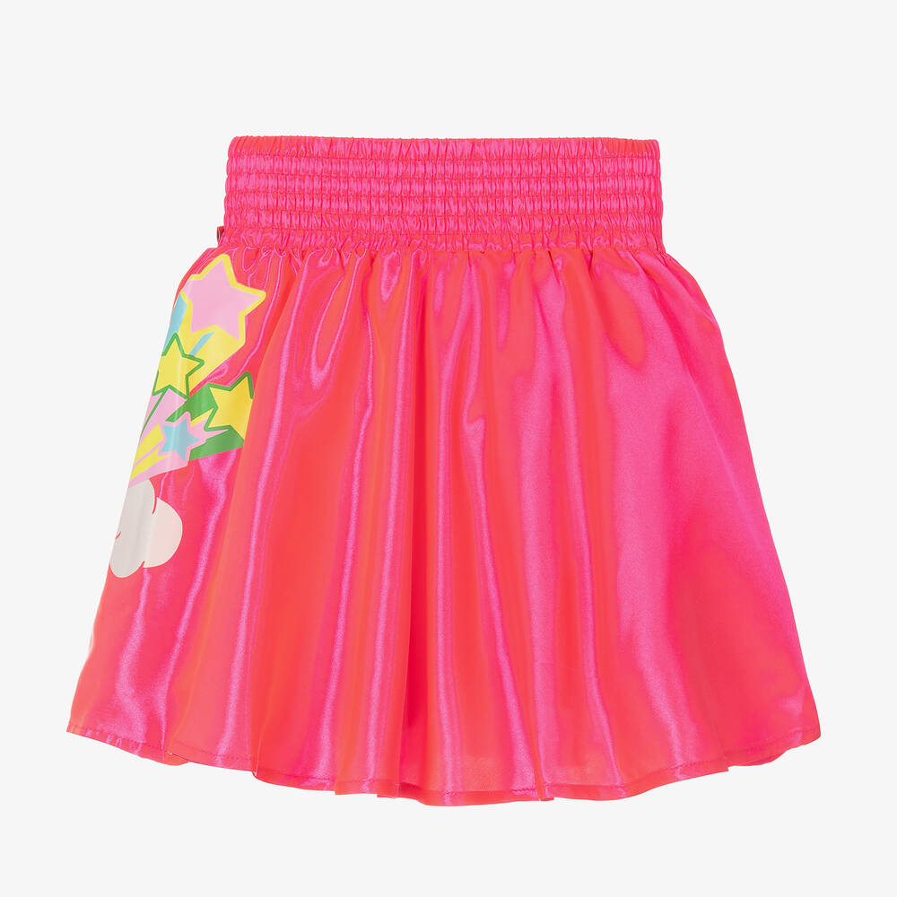 Billieblush - Girls Neon Pink Satin DC Skirt | Childrensalon Outlet