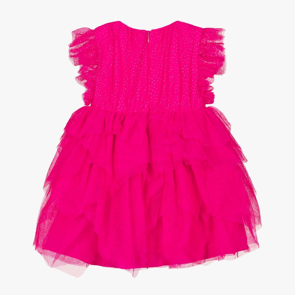 Billieblush - Girls Pink Ruffle Tulle Dress | Childrensalon Outlet