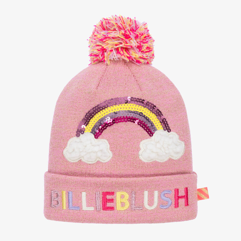 Billieblush - Girls Pink Sequin Rainbow Hat | Childrensalon Outlet