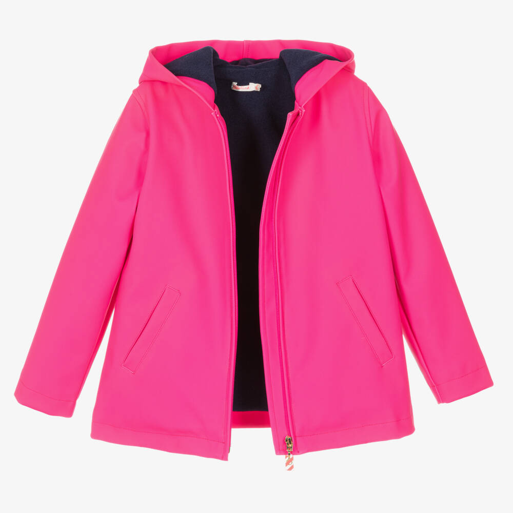 Billieblush - Girls Vibrant Pink Hooded Coat | Childrensalon Outlet