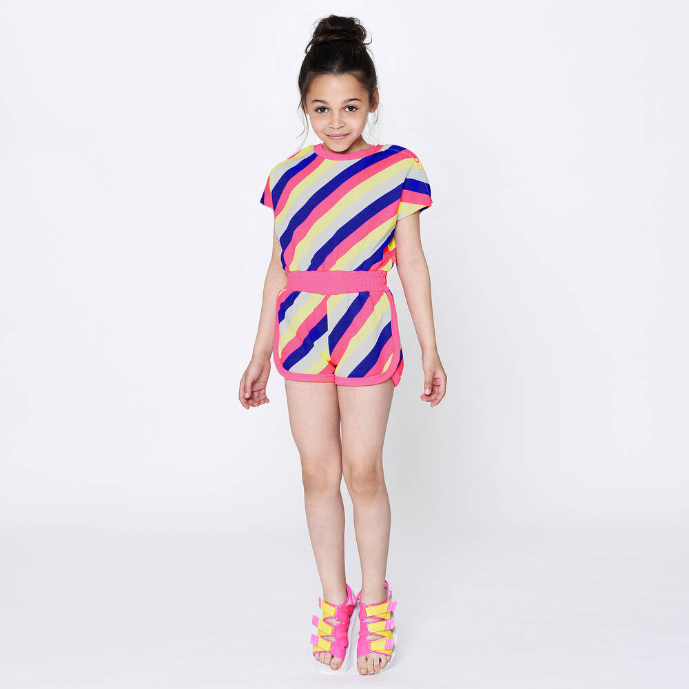 Billieblush - Neon Pink & Blue Playsuit | Childrensalon Outlet