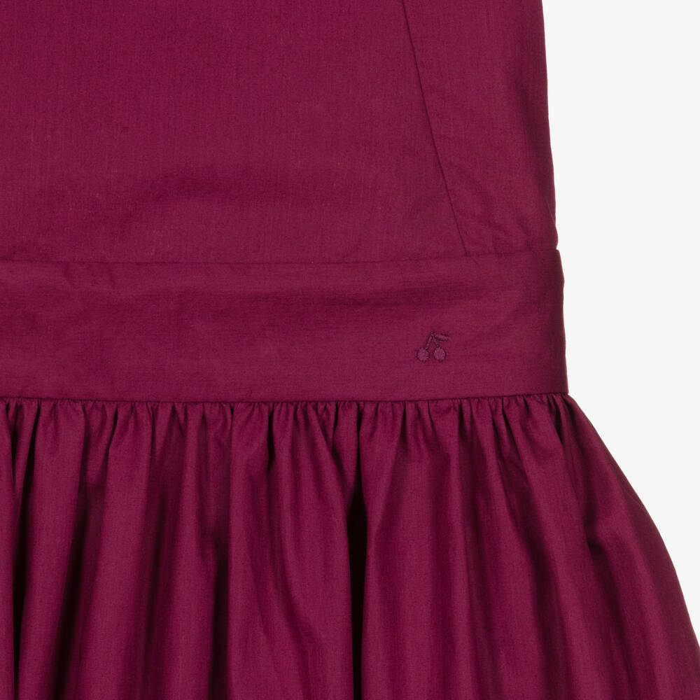 Bonpoint - Robe chasuble violette en coton fille | Childrensalon Outlet