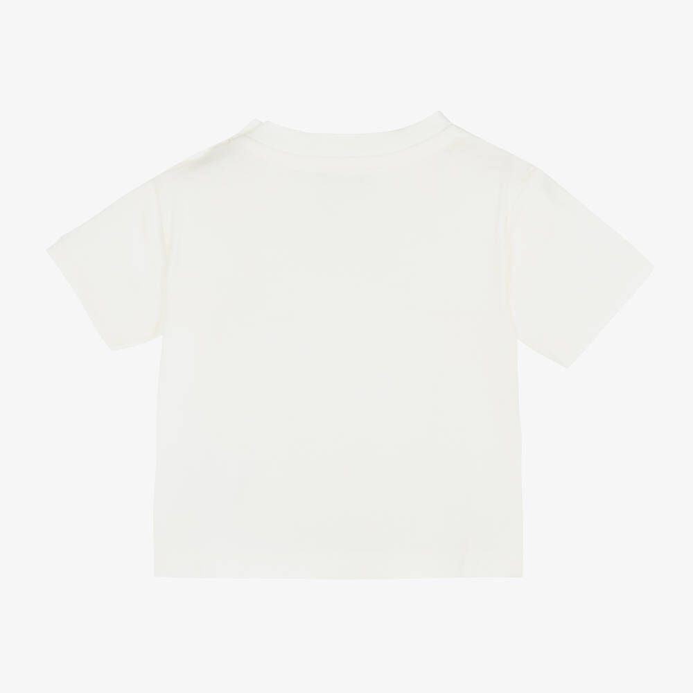 Bonpoint - Ivory Panda Print Cotton T-Shirt | Childrensalon Outlet
