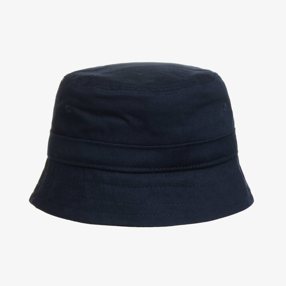 BOSS - Baby Boys Navy Blue Cotton Bucket Hat | Childrensalon Outlet