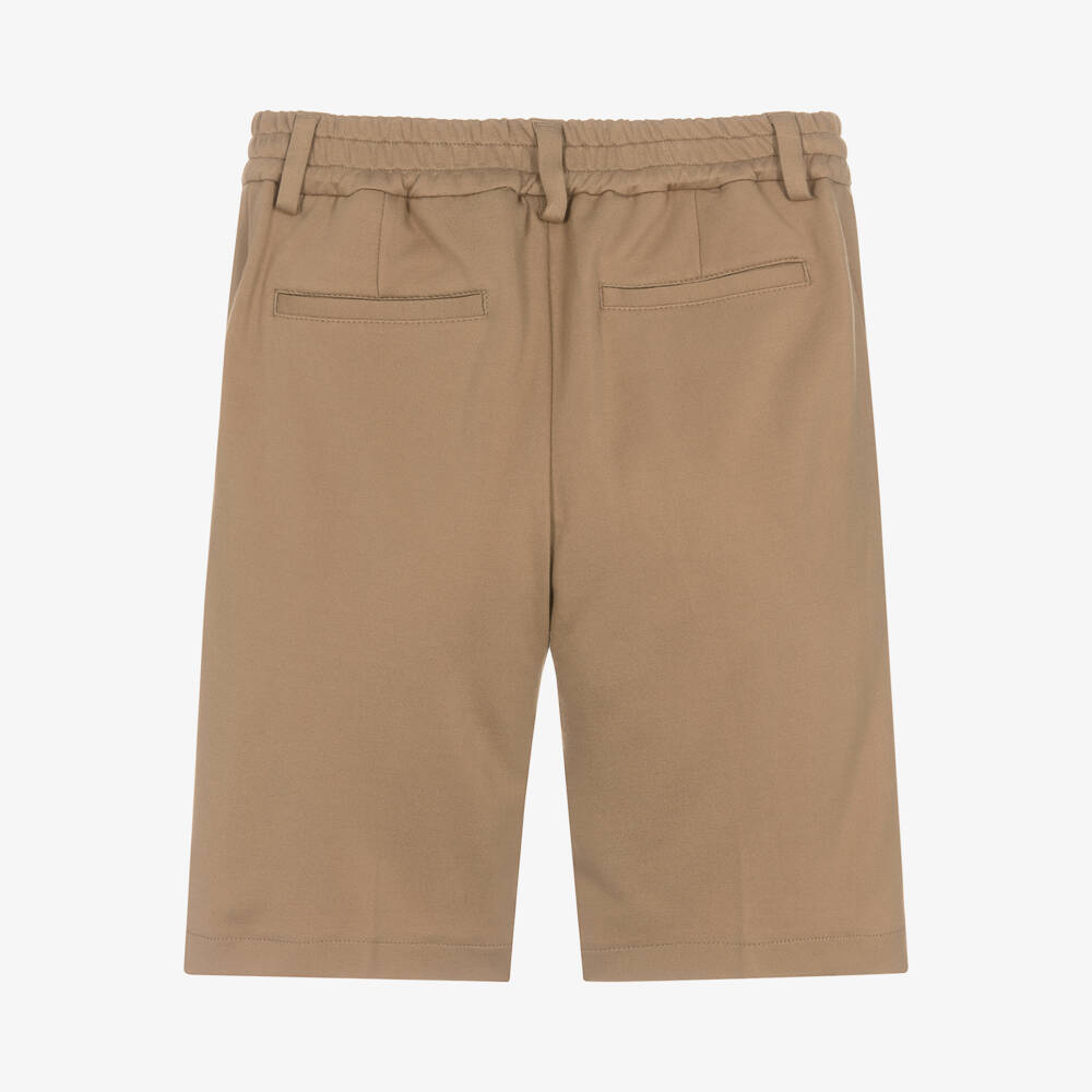 BOSS - Teen Boys Beige Milano Jersey Shorts | Childrensalon Outlet