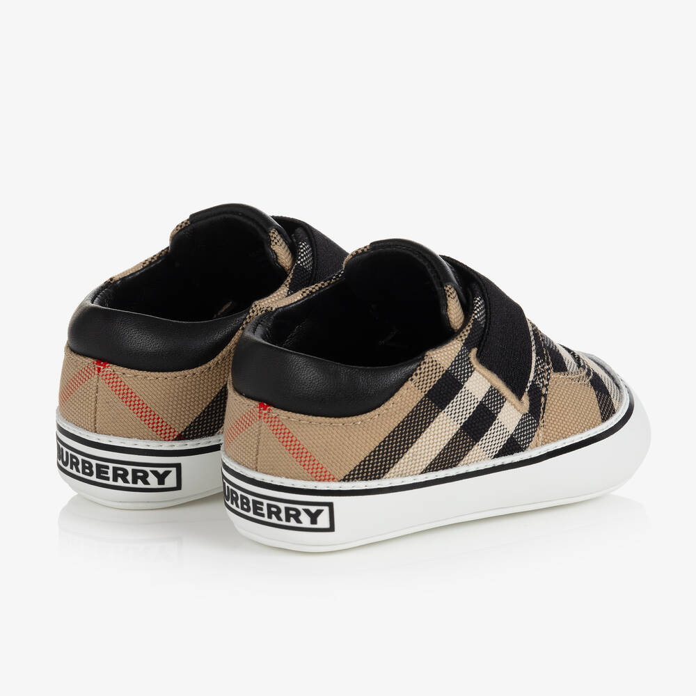Burberry - Beige Vintage Check Baby Shoes | Childrensalon Outlet