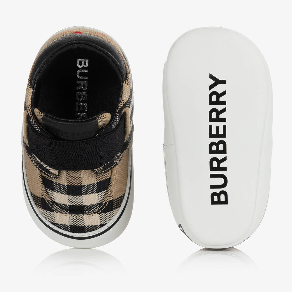 Burberry - Beige Vintage Check Baby Shoes | Childrensalon Outlet