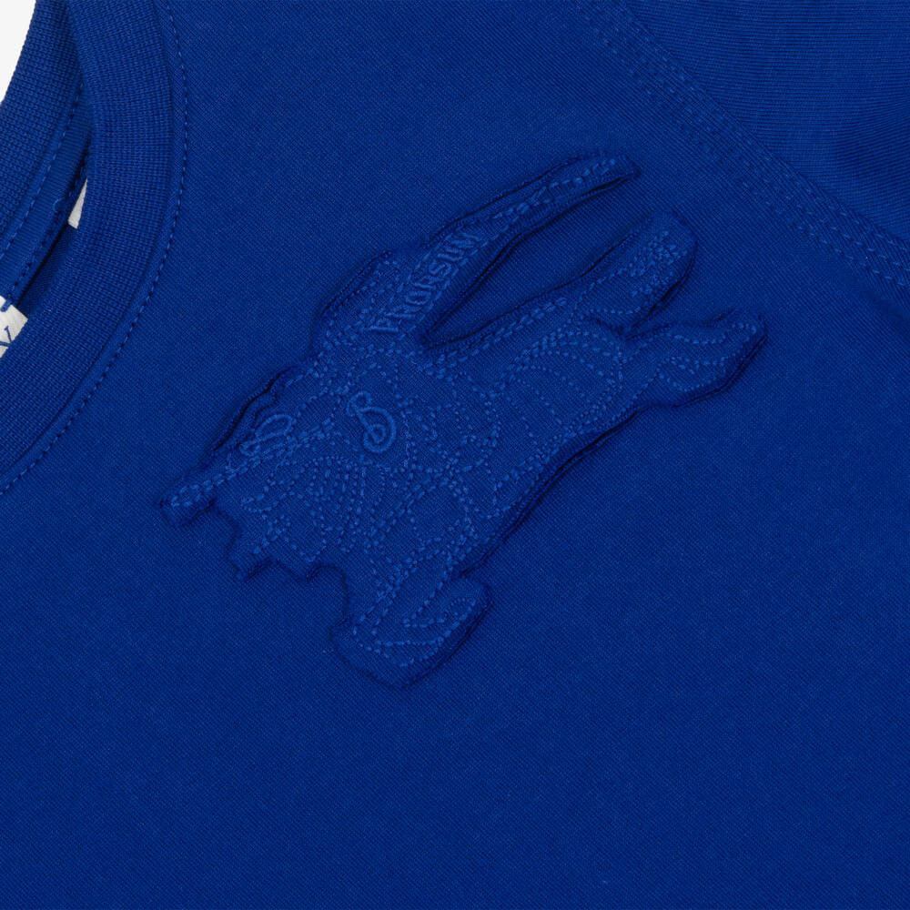 Burberry - Boys Organic Blue Tee | Childrensalon Outlet