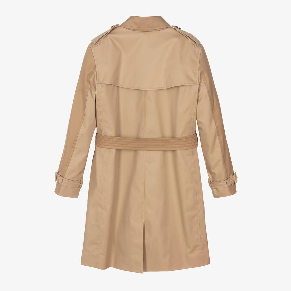 Burberry - Girls Beige Anais Trench Coat | Childrensalon Outlet