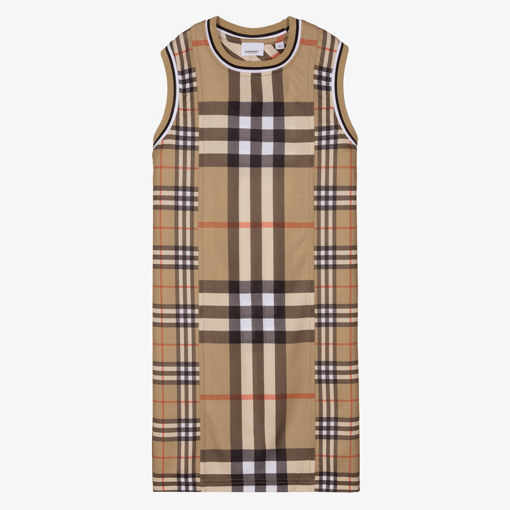 Burberry - Teen Girls Beige Check Dress | Childrensalon Outlet