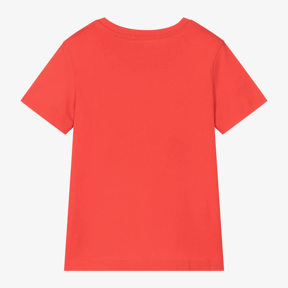 Calvin Klein Bright Red Monogram Cotton T Shirt