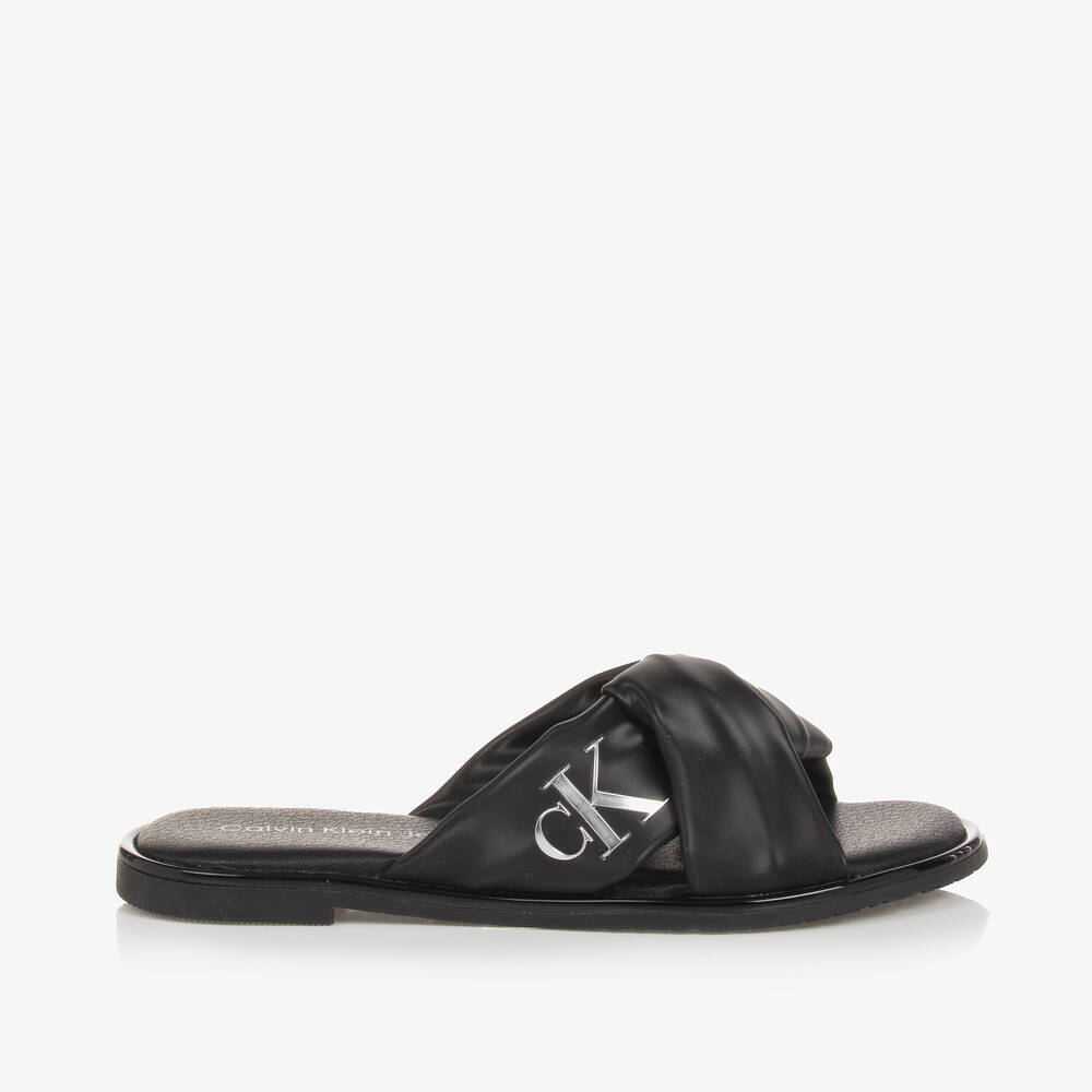 Calvin Klein Girls Black Twisted Sandals