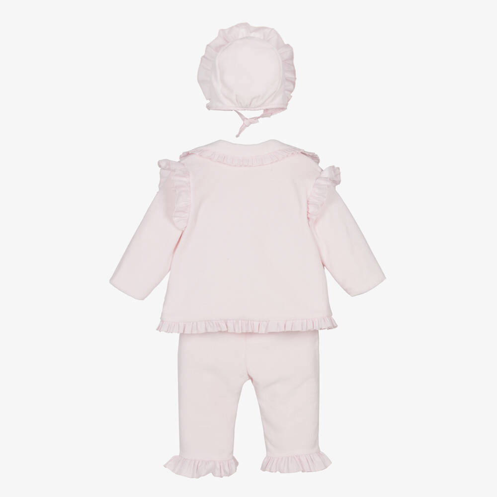 Caramelo Kids - Girls Pink Cotton Trouser Set | Childrensalon Outlet