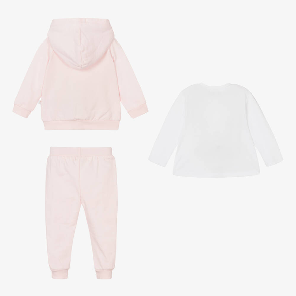 Caramelo Kids - Girls Pink Tracksuit Set | Childrensalon Outlet