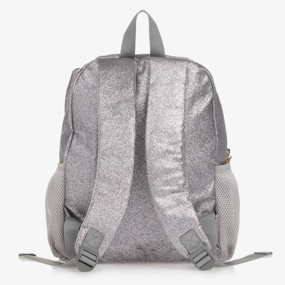 Caramelo Kids - Girls Sparkly Silver Bow Backpack | Childrensalon Outlet