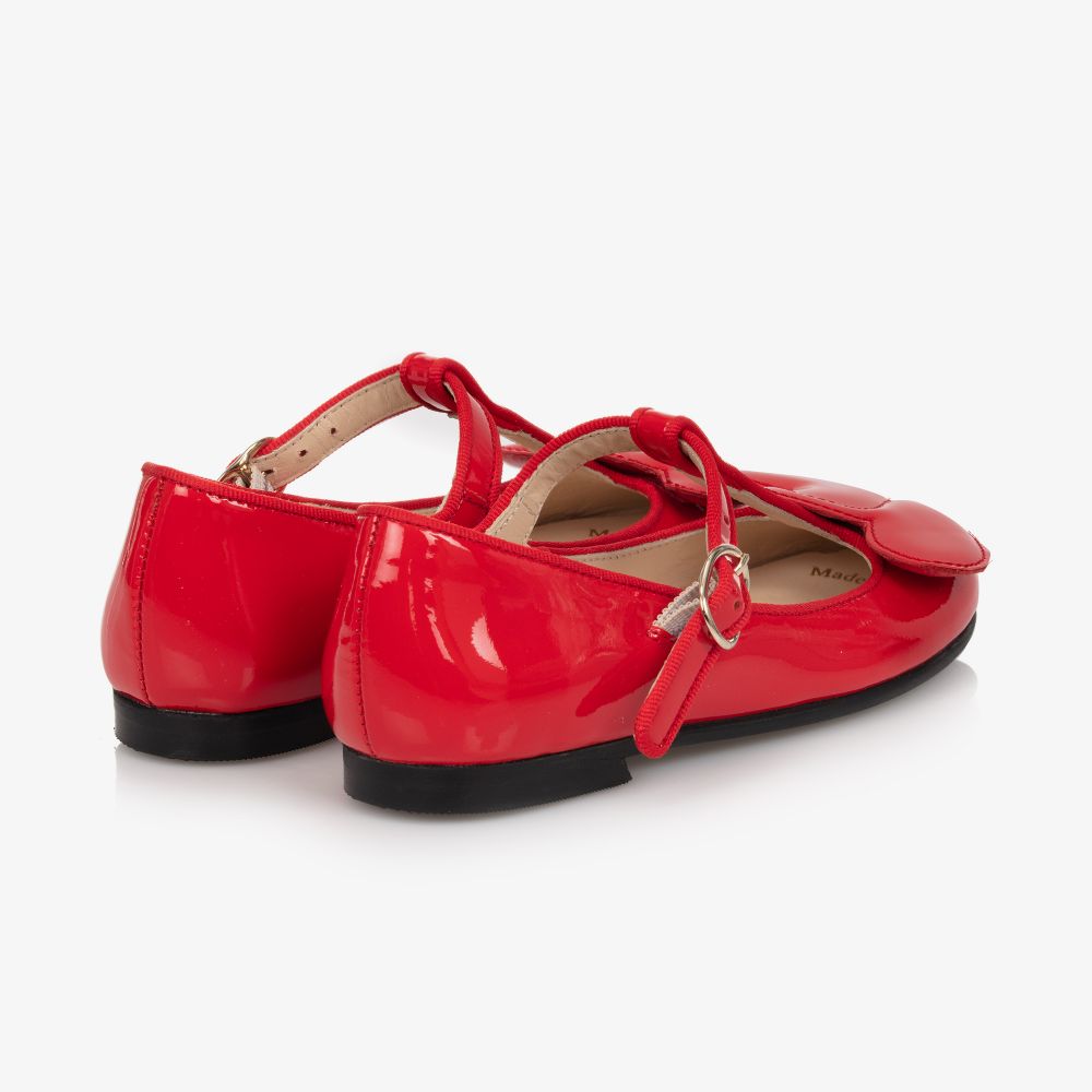 Charabia - Girls Red Leather Heart Shoes | Childrensalon Outlet