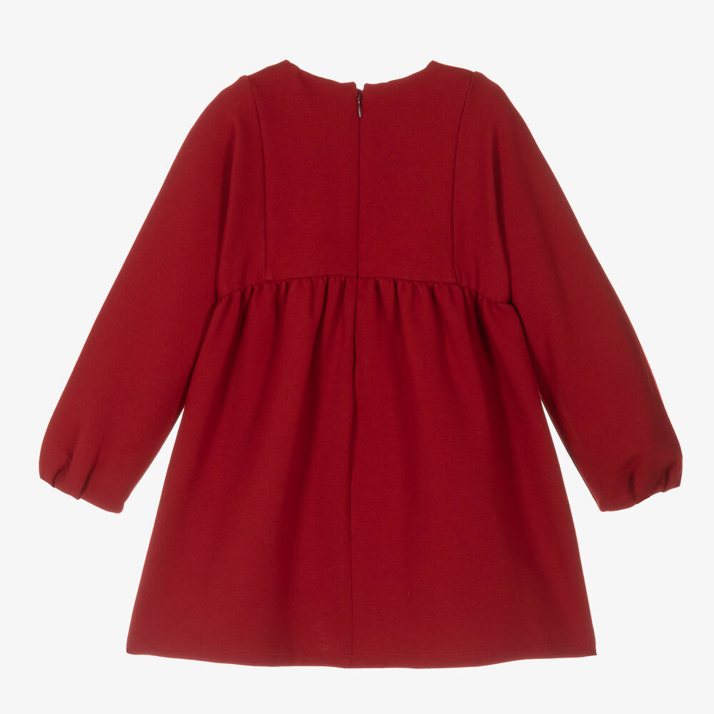 Chloé - Girls Dark Red Embroidered Dress | Childrensalon Outlet