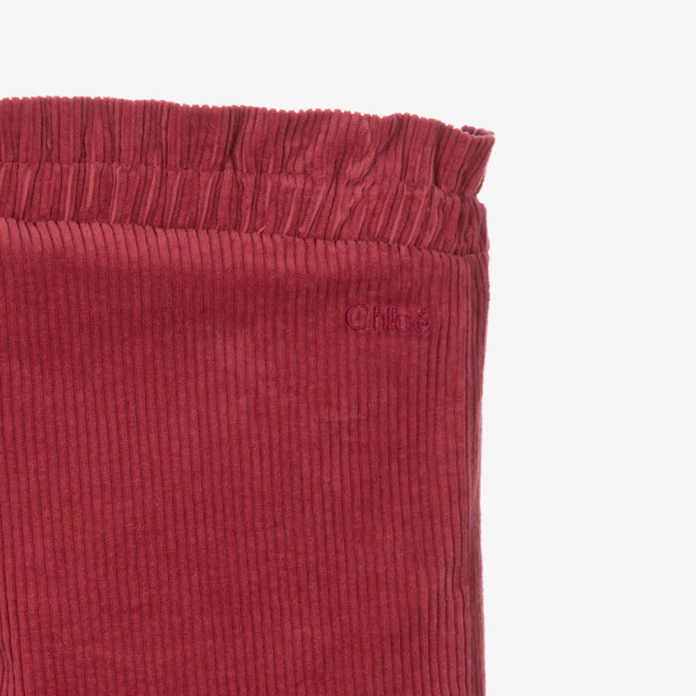 Chloé - Girls Pink Corduroy Trousers | Childrensalon Outlet