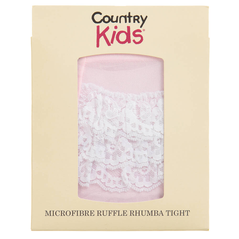 Country Kids - Collant rose à froufrous dentelle bébé fille ...