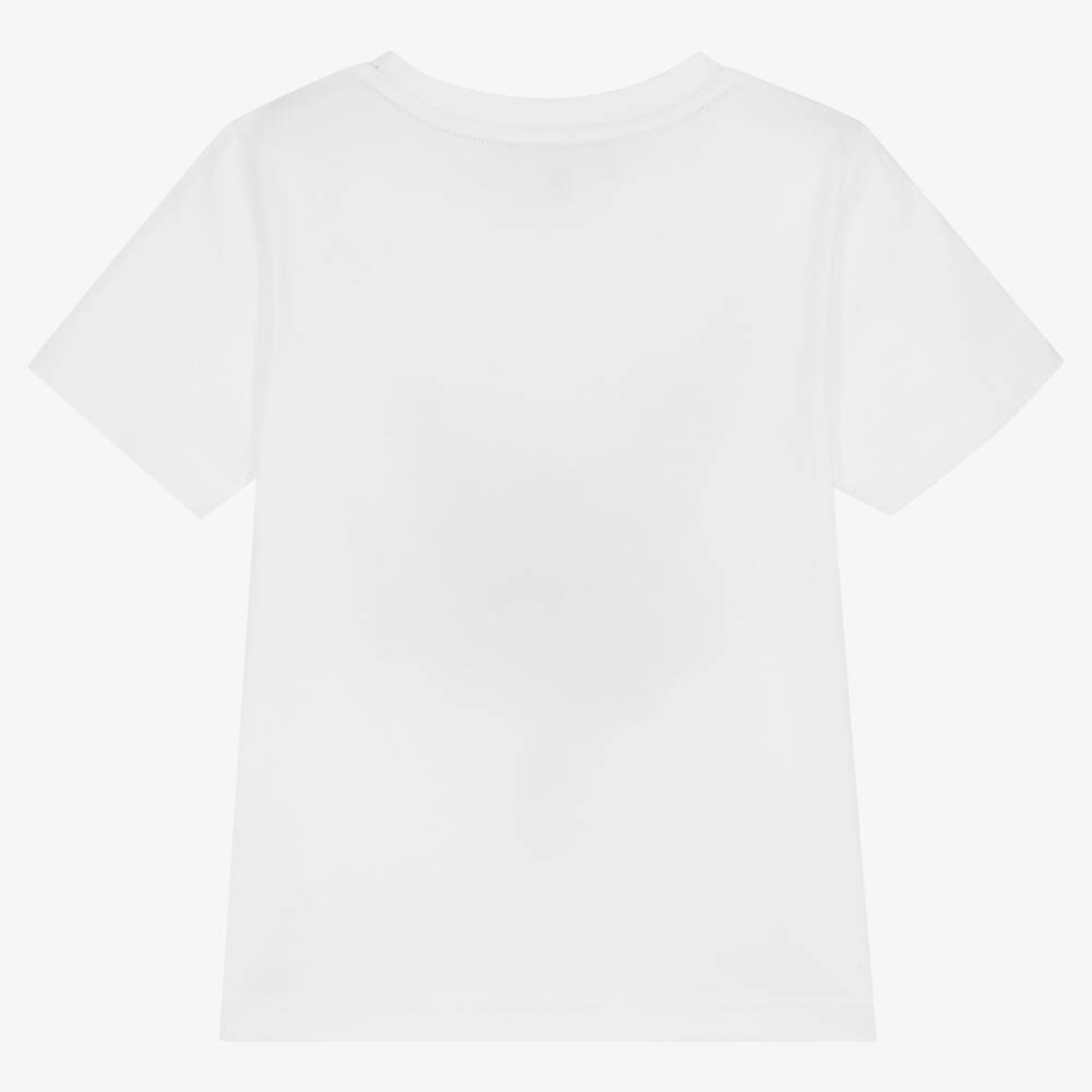 DKNY - تيشيرت قطن لون أبيض للأولاد | Childrensalon Outlet