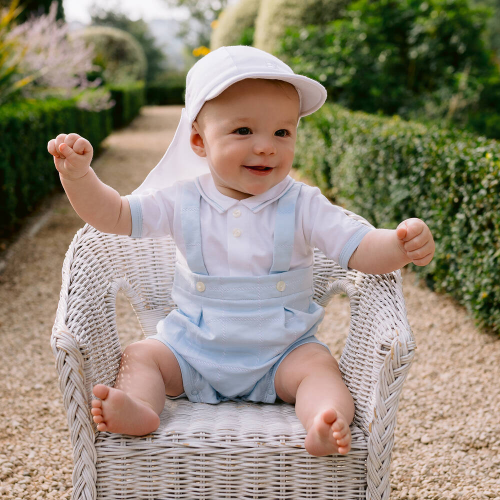 Emile et Rose - Baby Boys Blue Cotton Shortie | Childrensalon Outlet