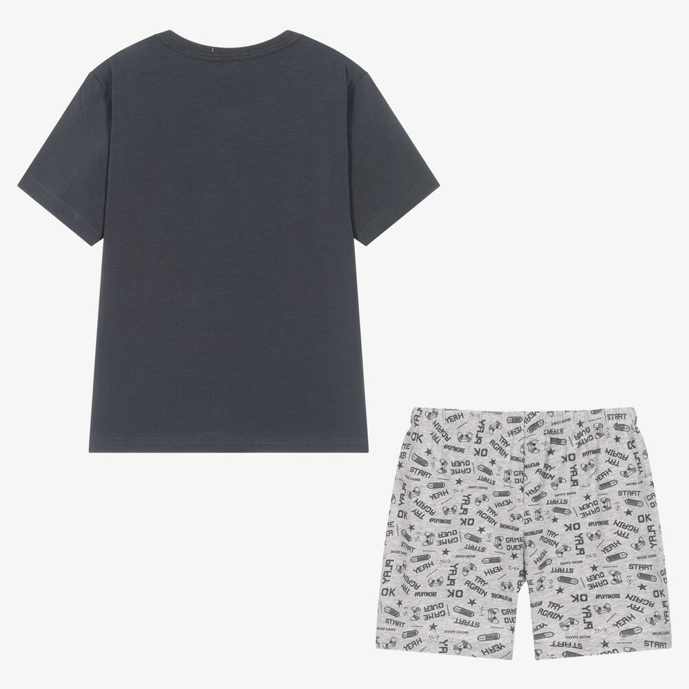 Everything Must Change - Boys Grey Cotton Short Pyjamas | Childrensalon ...