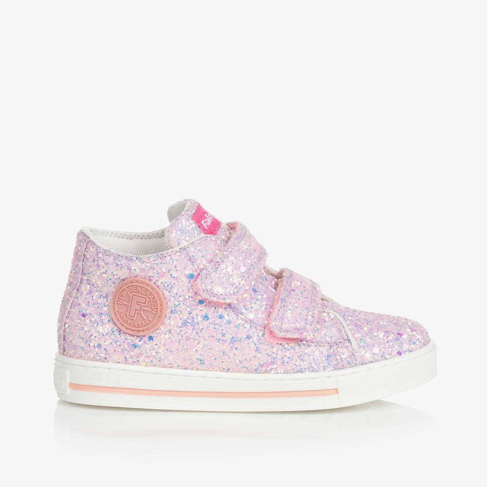 Falcotto by Naturino - Girls Pink Glitter Trainers | Childrensalon Outlet