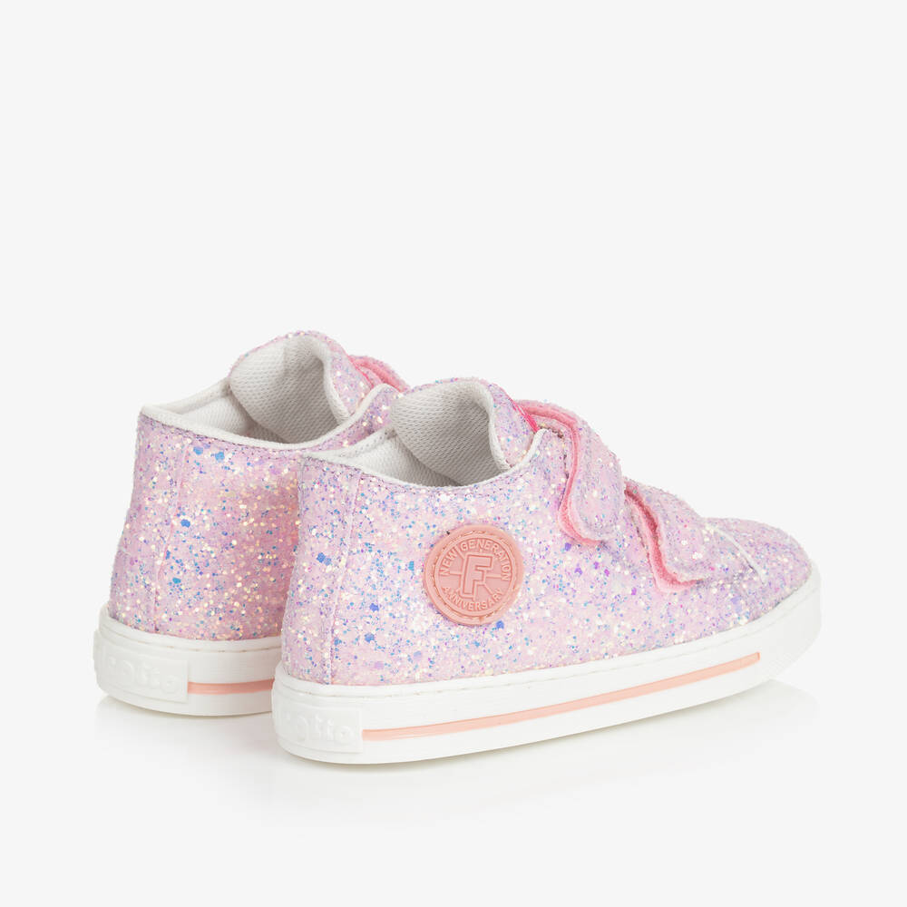 Falcotto by Naturino - Girls Pink Glitter Trainers | Childrensalon Outlet
