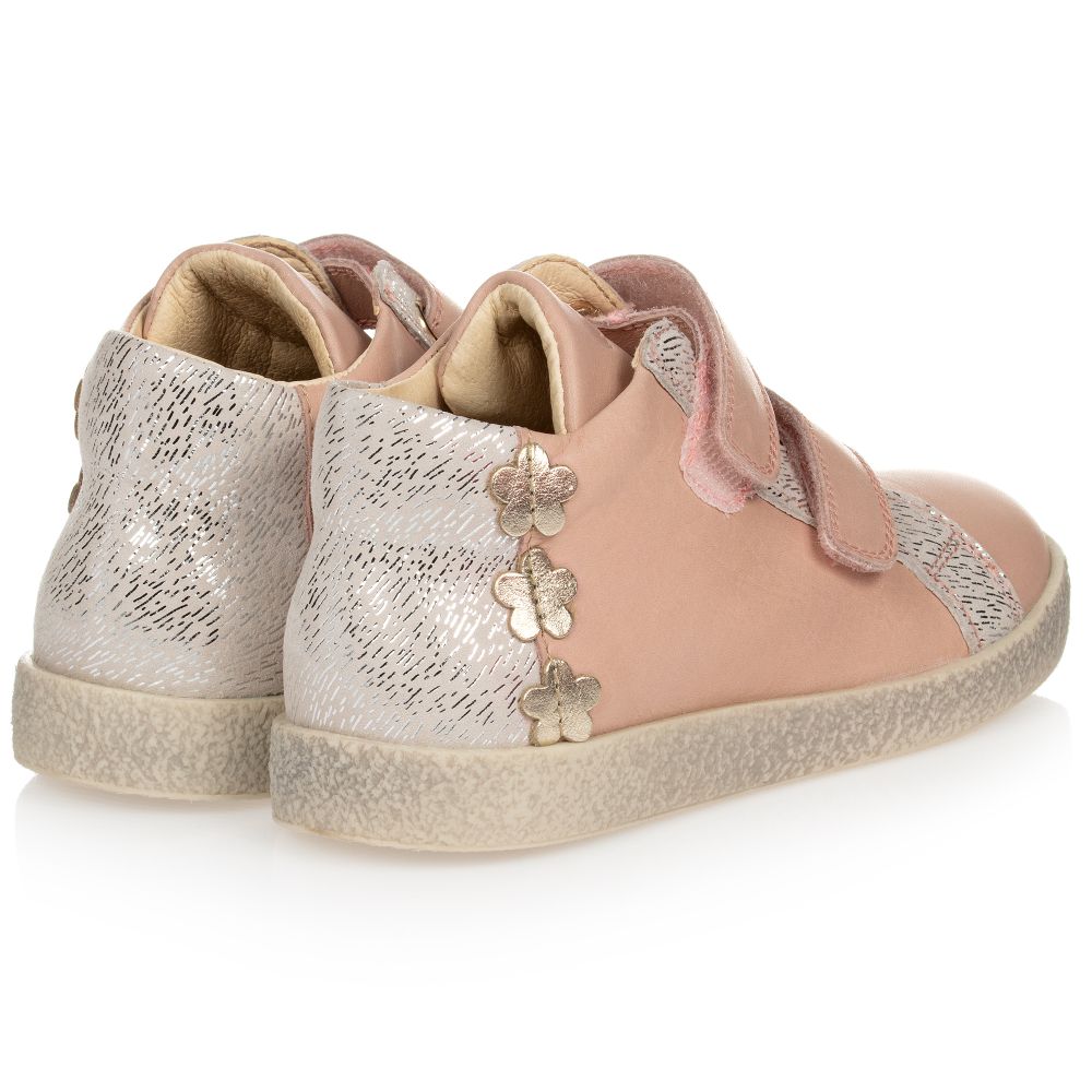 Falcotto by Naturino - Girls Pink Leather Trainers | Childrensalon Outlet
