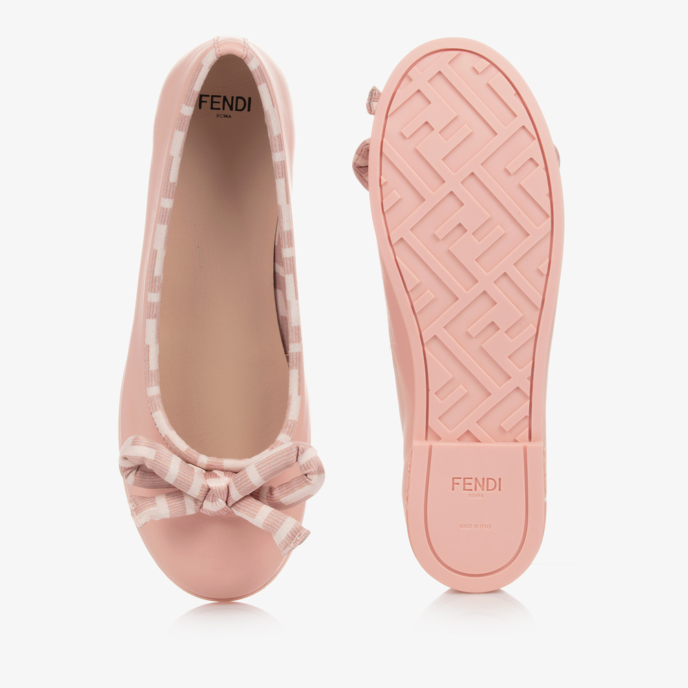 Fendi - Teen Girls Pink FF Pumps | Childrensalon Outlet