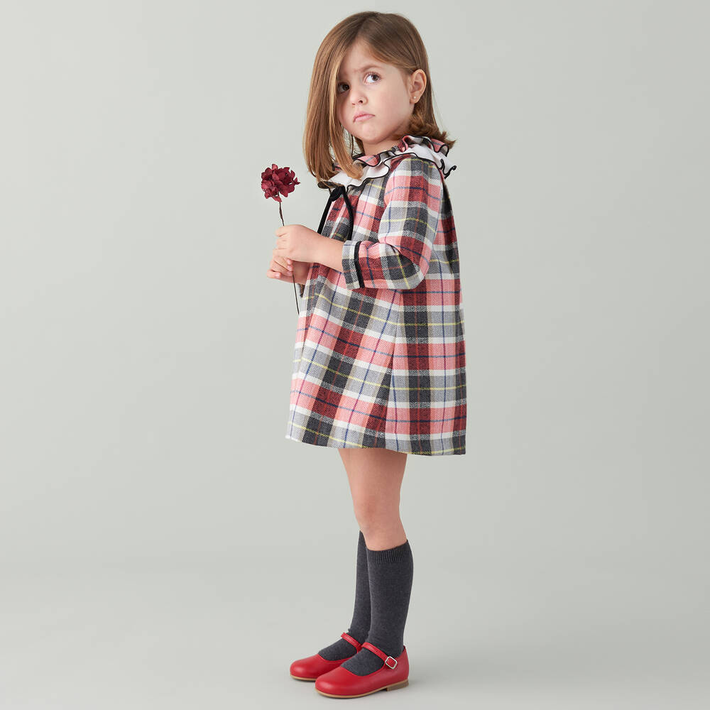 Foque - Girls Red Check Dress | Childrensalon Outlet