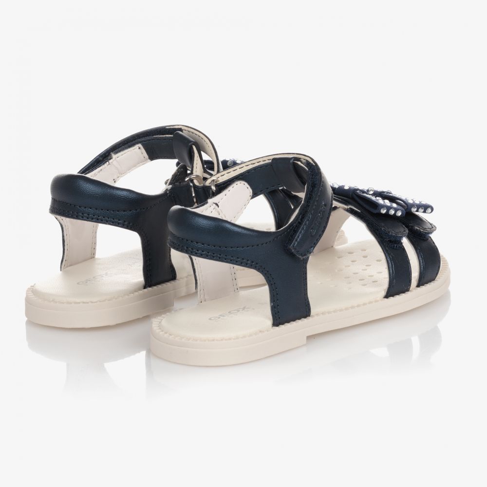 Geox - Girls Blue Studded Sandals | Childrensalon Outlet