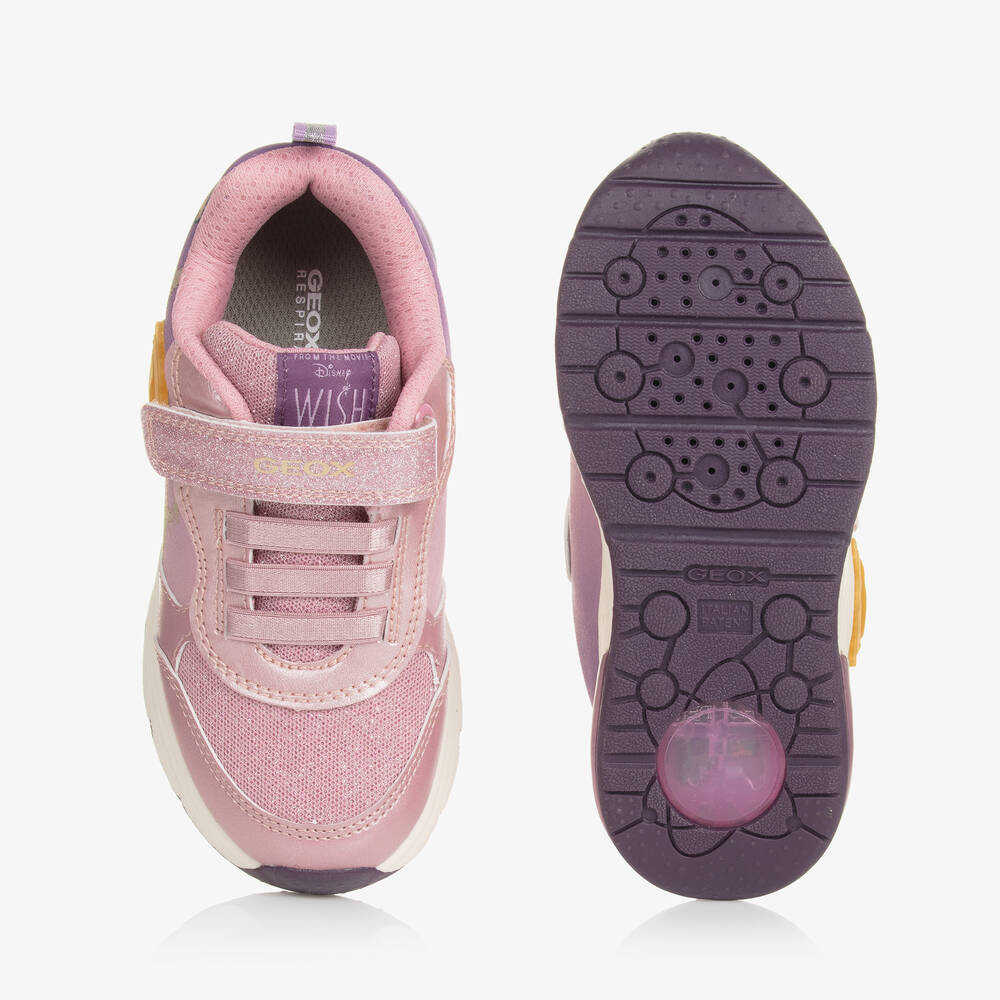 Geox - Girls Pink Light-Up Disney Trainers | Childrensalon Outlet Geox - Girls Pink Light-Up Disney Trainers | Childrensalon Outlet