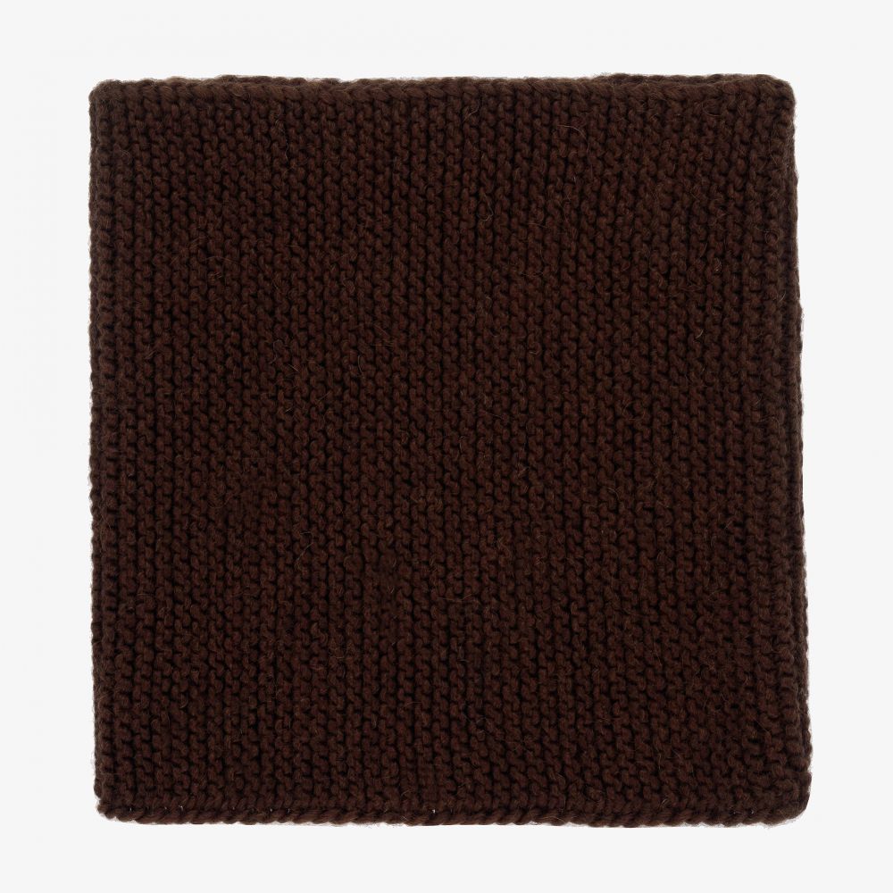 Gorros Navarro - Brown Knitted Hat & Snood Set | Childrensalon Outlet