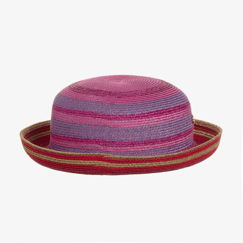 Gucci - Girls Glitter Pink Stripe Hat | Childrensalon Outlet